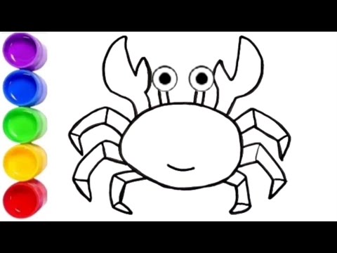 Çocuklar İçin Yengeç Çizim ve Boyaması Yengeç Resmi Nasıl Çizilir ...