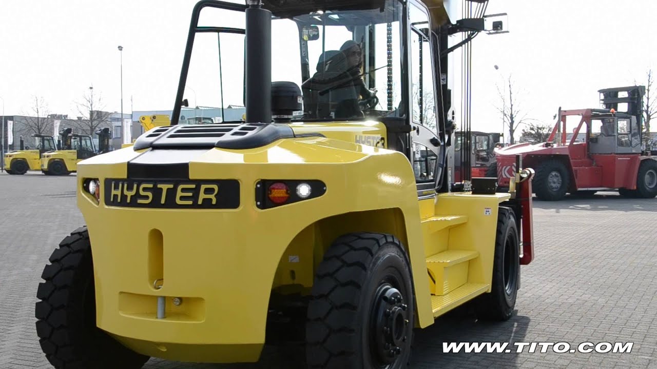 tito.com // Girl driving a 16t Hyster forklift forward and backward ...