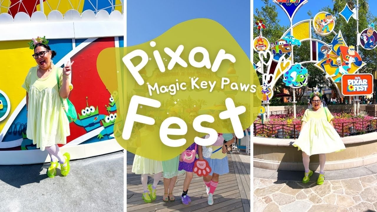Pixar Fest Vlog Magic Key Turning Red Paws pick up Disney's California ...