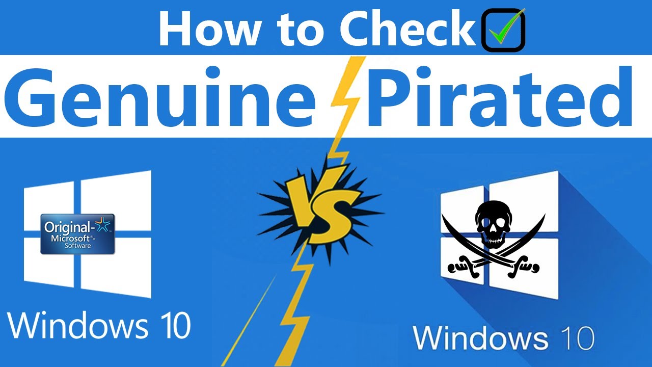 Genuine v/s Pirated Windows 10/8/7 All Version | Check it Pirated or ...