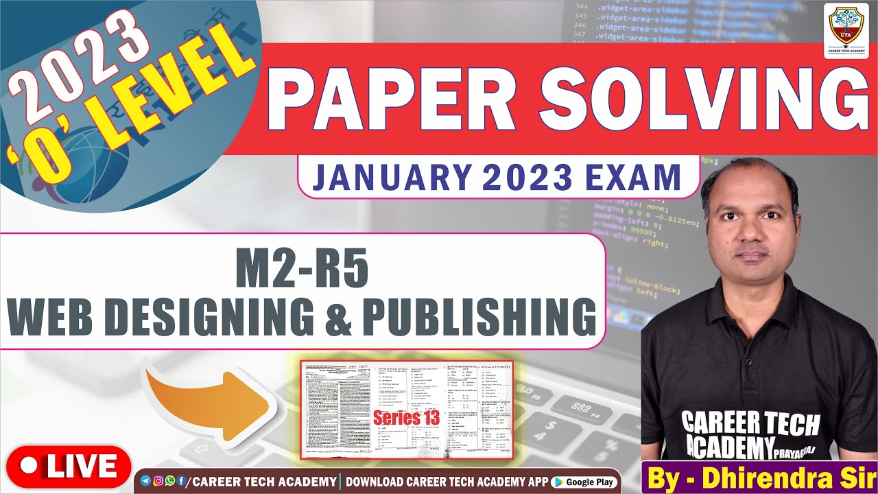 #Olevel M2-R5 Paper Solving | Web Designing & Publishing | January 2023 ...