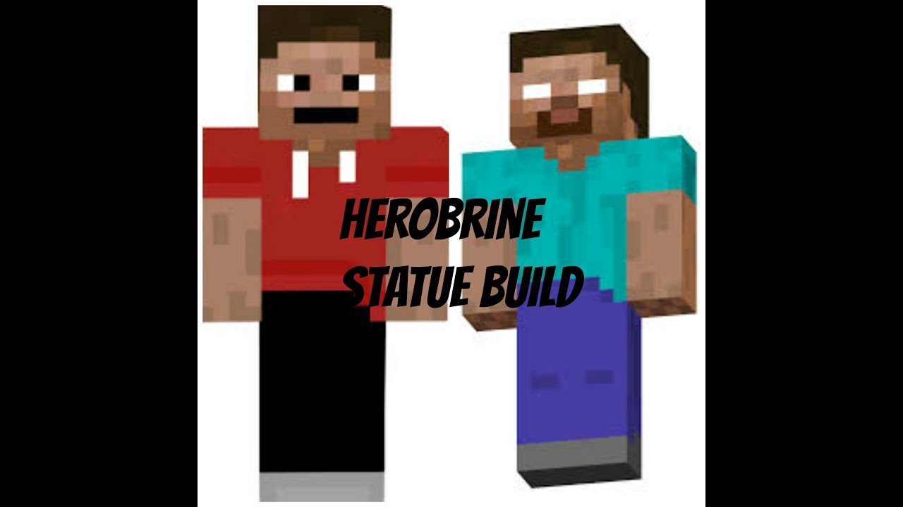Minecraft Herobrine Statue Build - YouTube