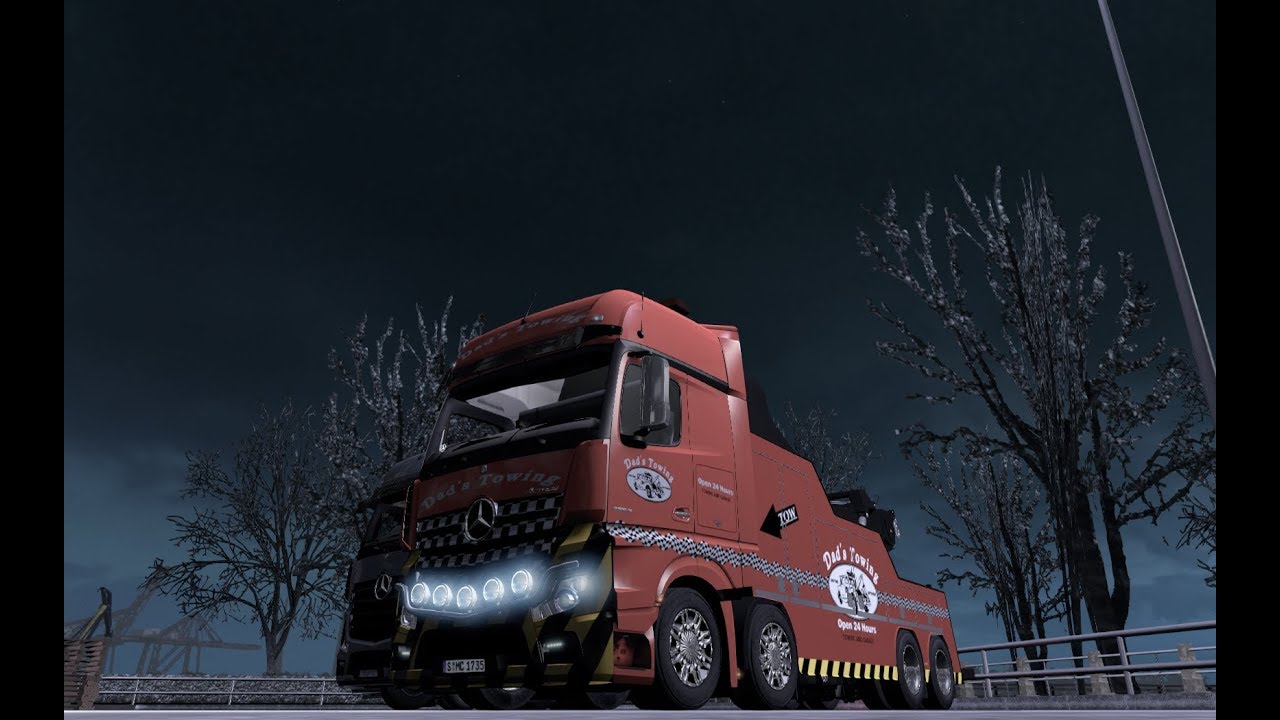 Euro Truck Simulator 2/ pro mods/Mercedes recovery truck - YouTube