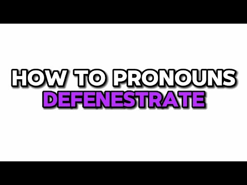 How to pronounce DEFENESTRATE | Pronounce Defenestrate in English - YouTube