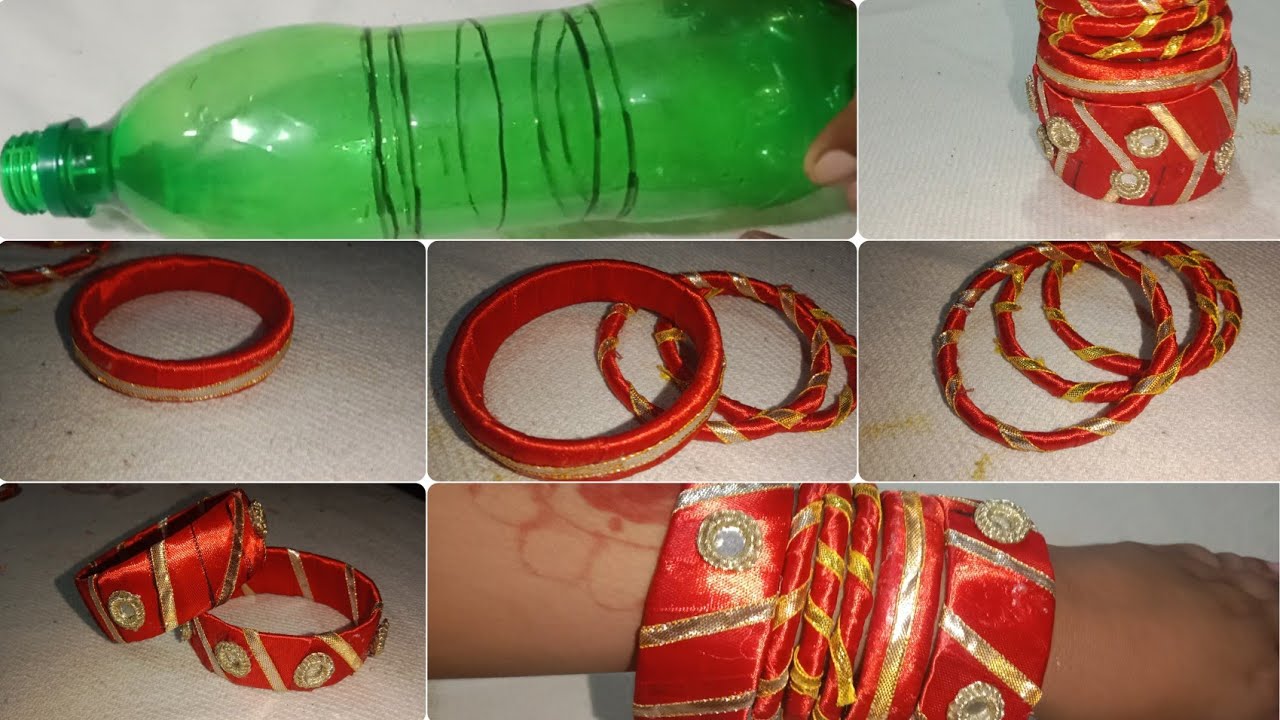 Bengle making using plastic bottles || diy | bangle organization ideas ...