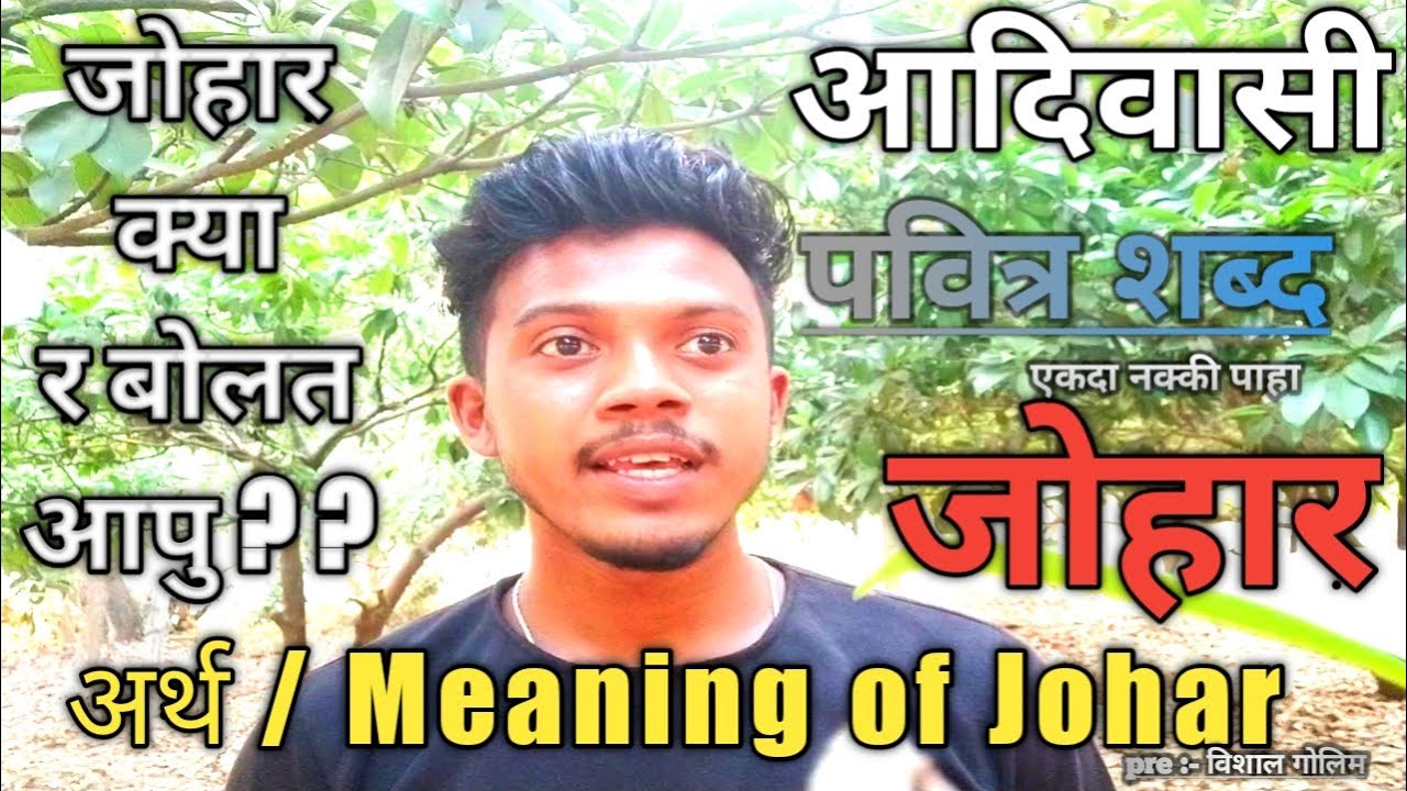 🎋 जोहार 🎋आदिवासी "पवित्र " शब्द चा अर्थ । Meaning of johar #vishalgolim ...