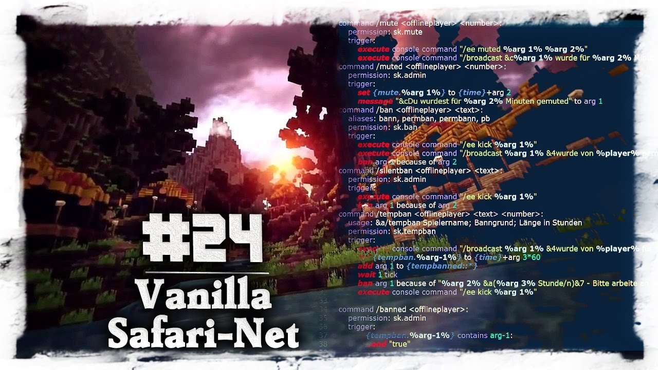 [SKRIPT] Vanilla Safari-Net #24 Tutorial Spigot - YouTube