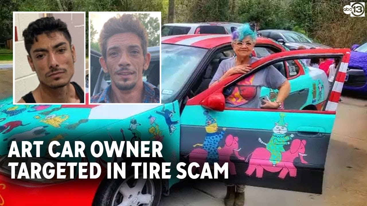Art car owner falls victim to wobbly tire scam - YouTube