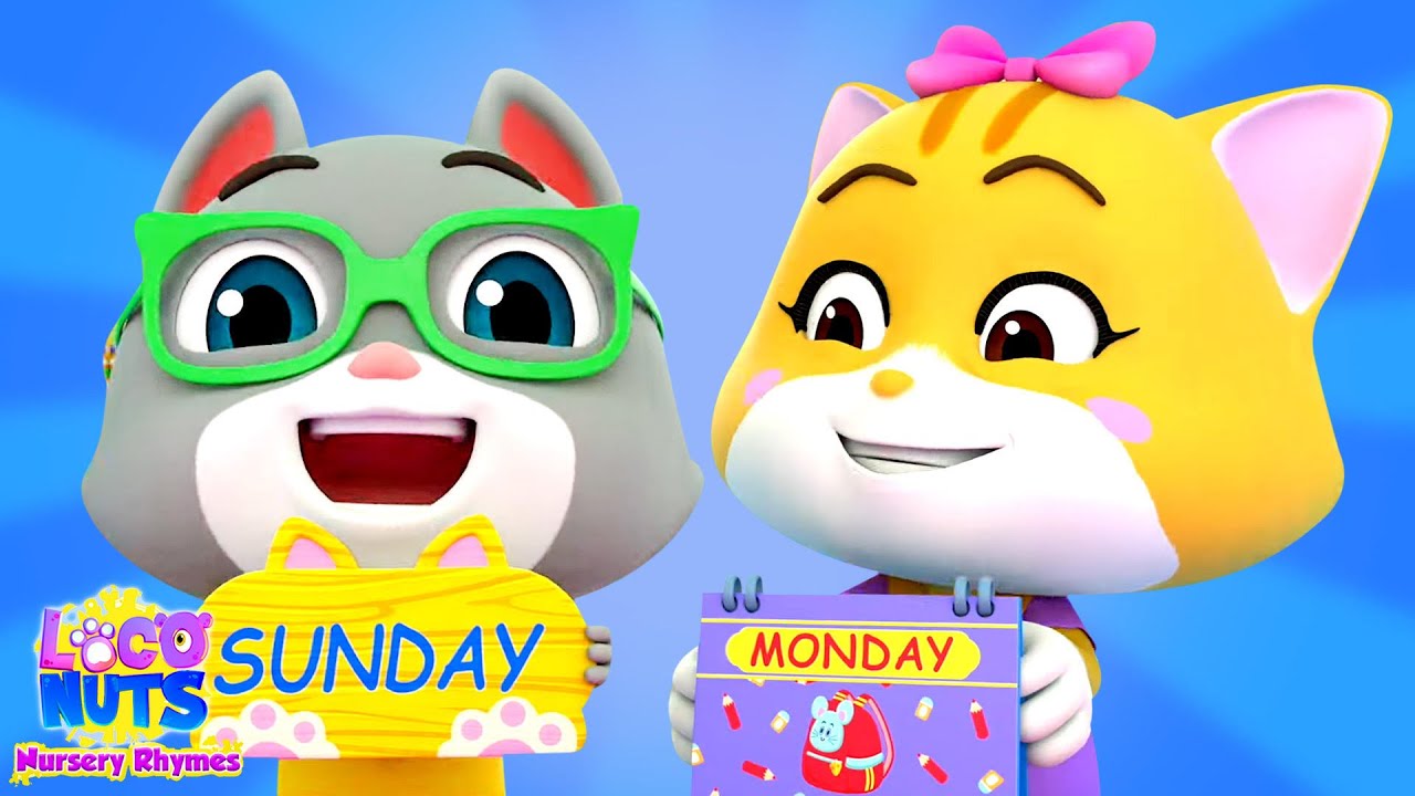 Days of the Week - Learning Video And Kids Song by Loco Nuts Nursery ...