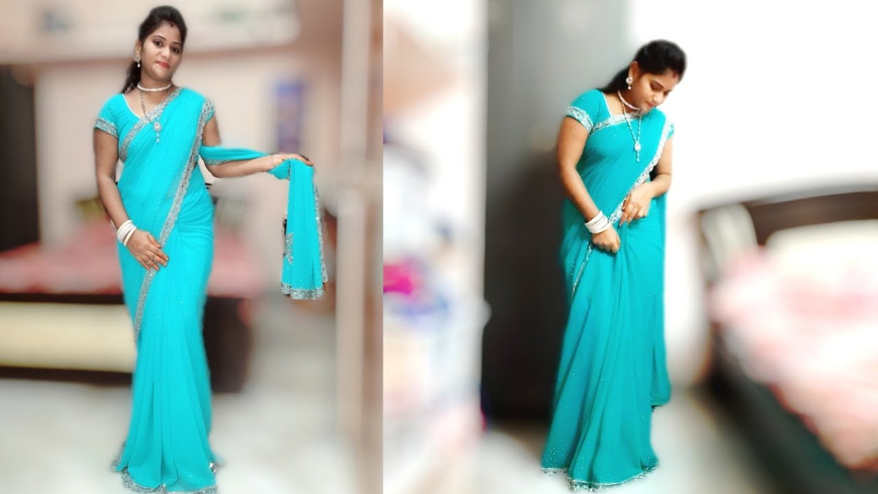 How to wear Fish cut Saree Draping in Telugu | Drap Different Style ...