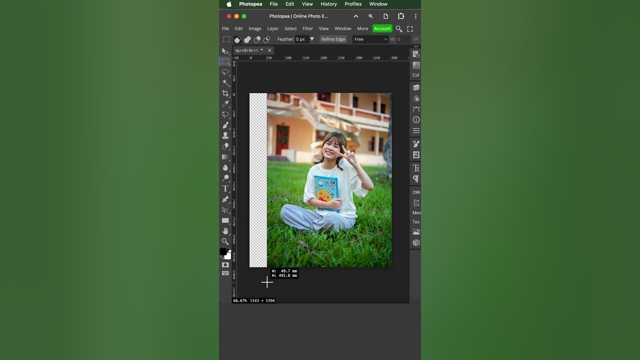 How to Extend Background using Generative Fill Magic Replace Tool in Photopea - YouTube