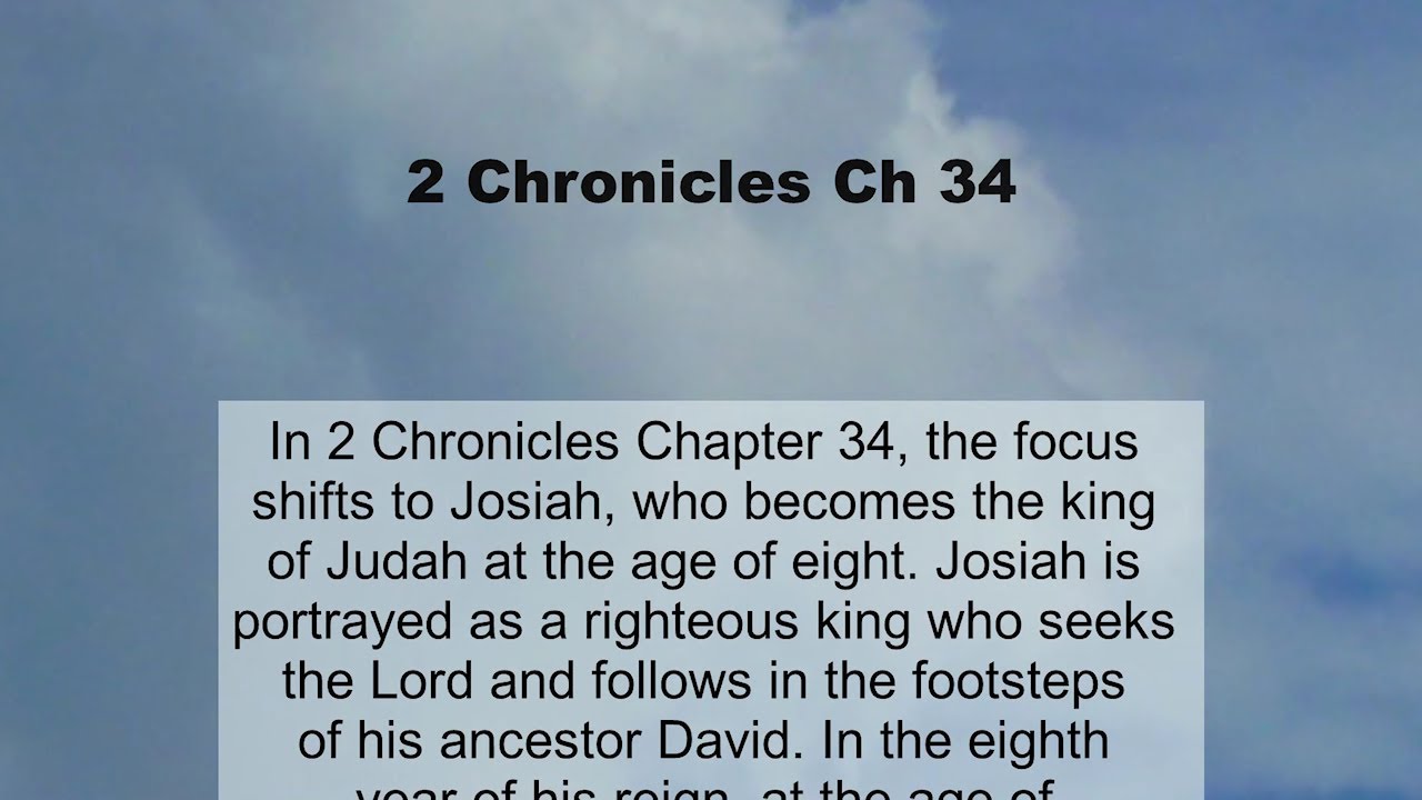 2 Chronicles Ch 34 summary and read together - YouTube