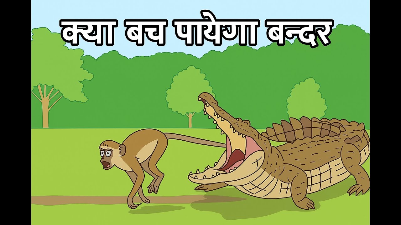 The Clever Monkey and the Greedy Crocodile | Moral Story for Kids ...