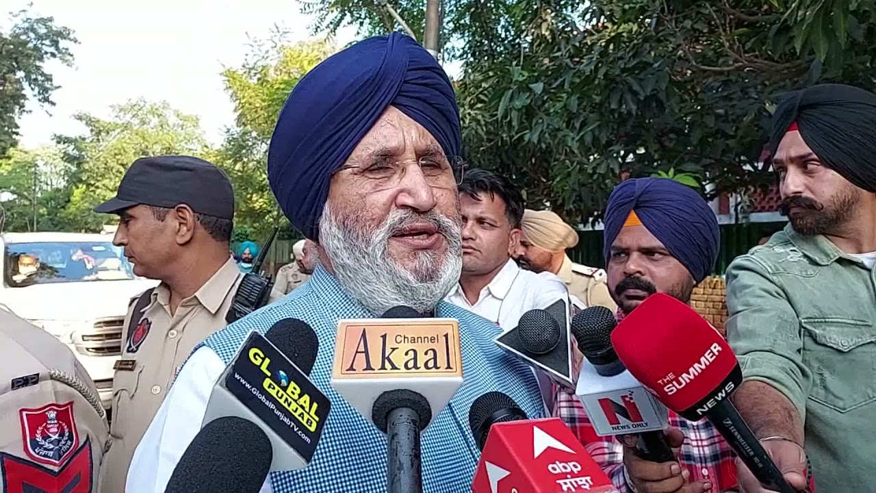SAD leader Dr.Cheema addressing the media after the all party meeting ...