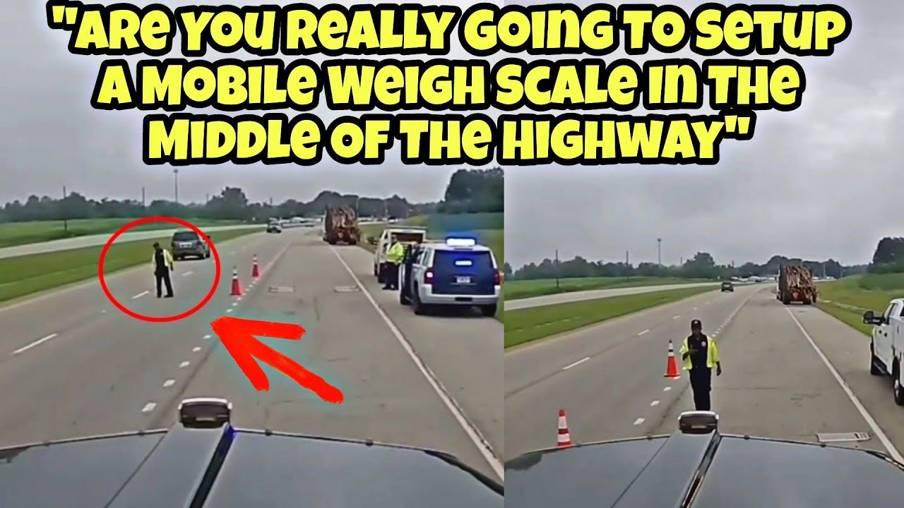 DOT Setup A Mobile Weigh Scale In The Middle Of The Highway To Give ...
