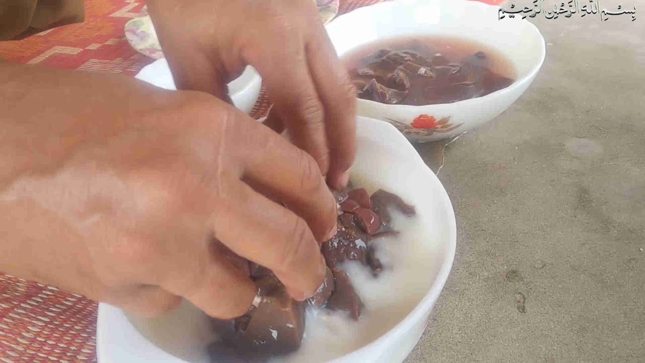 Cleaning Mutton Liver and Kidney - Village Life and Foods - YouTube