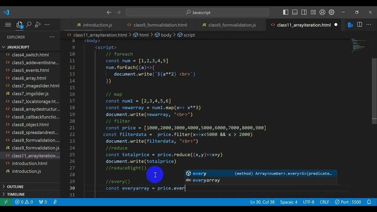 11 array iteration method and callbackfunction - YouTube