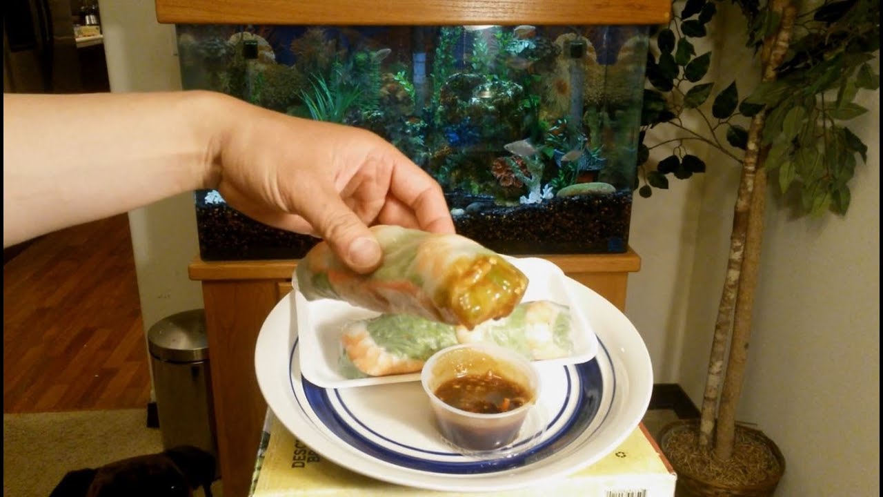 Janbo Cafe Fresh Spring Rolls Review - YouTube