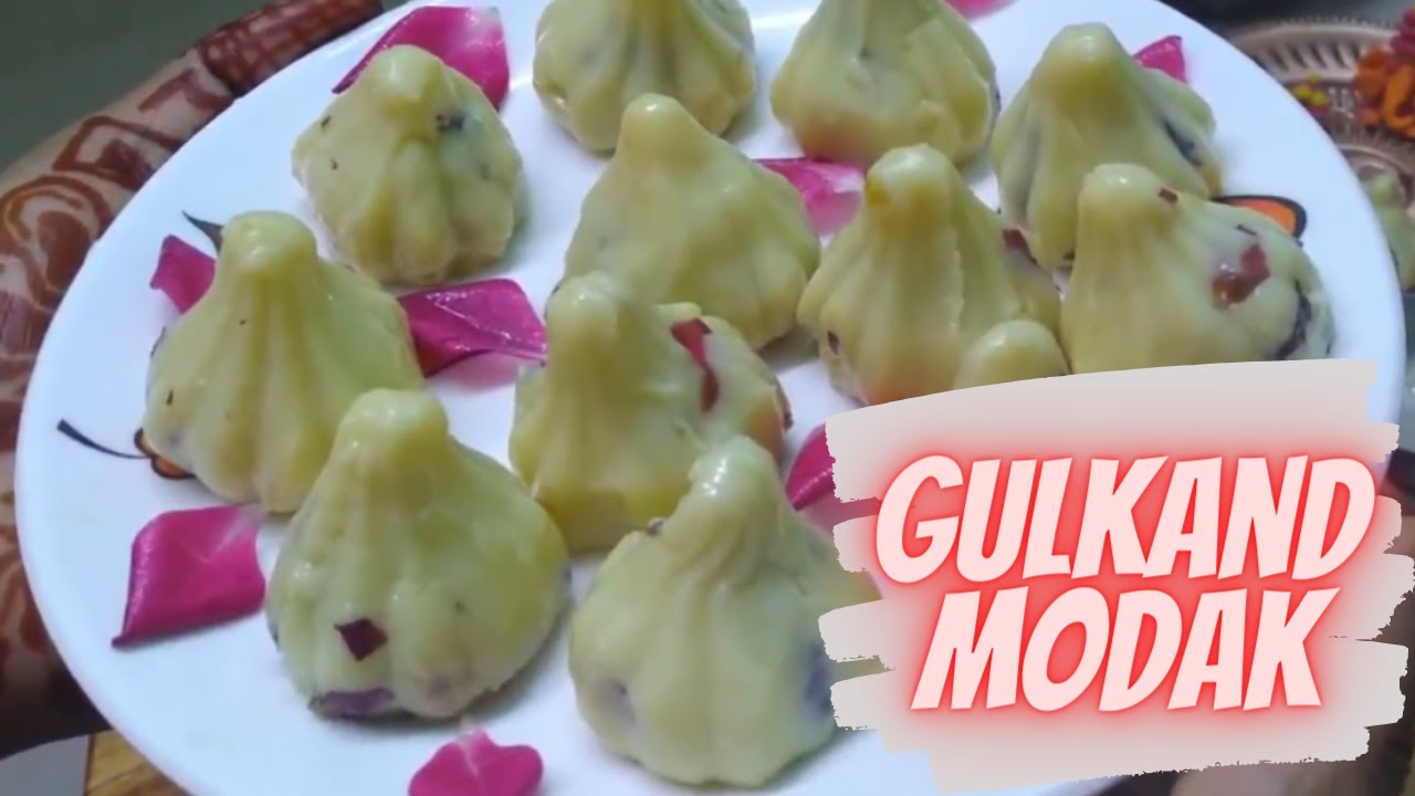 How to make Modak |Gulkand Modak Recipe | मोदक रेसिपी | Ganesh ...