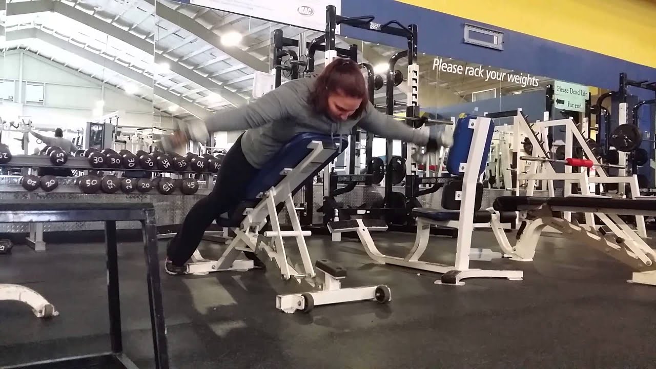 Maximum Results Fitness - Lying Incline Lateral Raises - YouTube