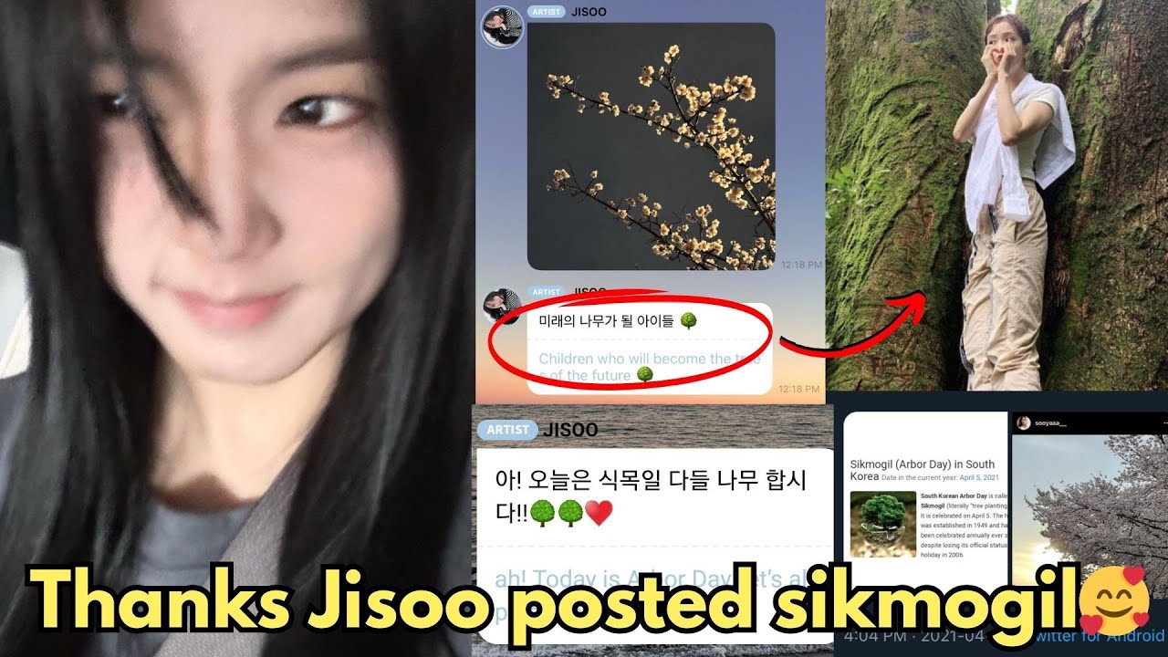 Jisoo being extra concerned about trees🌳🤧 She’ll never miss updating ...
