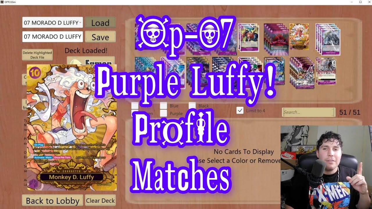 OP-07 PURPLE LUFFY DECK PROFILE + META MATCHES! - YouTube