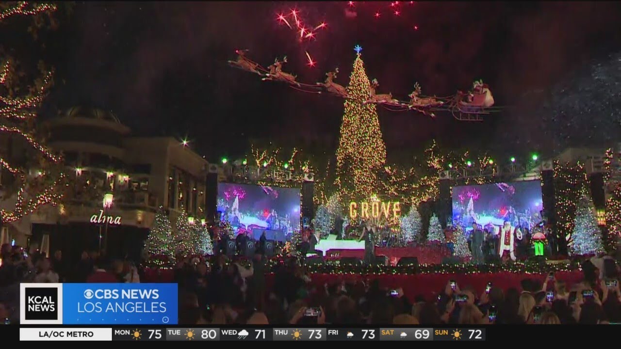 The Grove turns into a winter wonderland during its annual tree ...