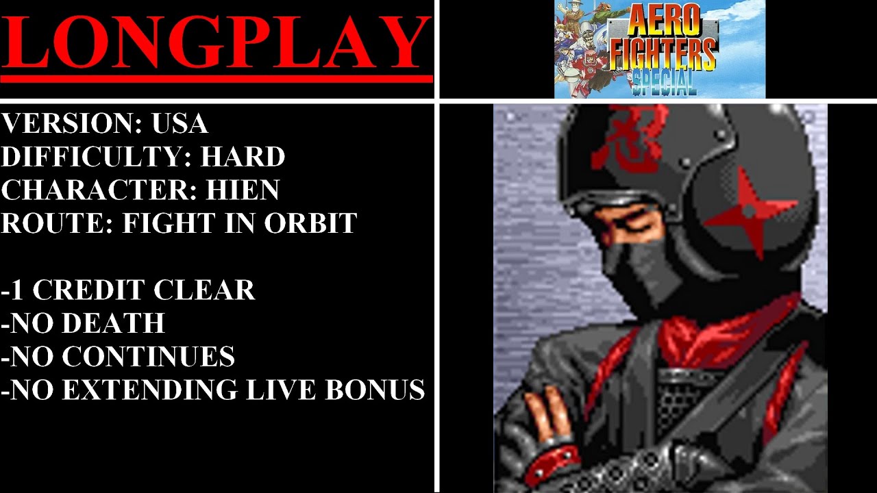 Aero Fighters Special [USA] (Arcade) - (Longplay - Hien | Hard | Fight ...