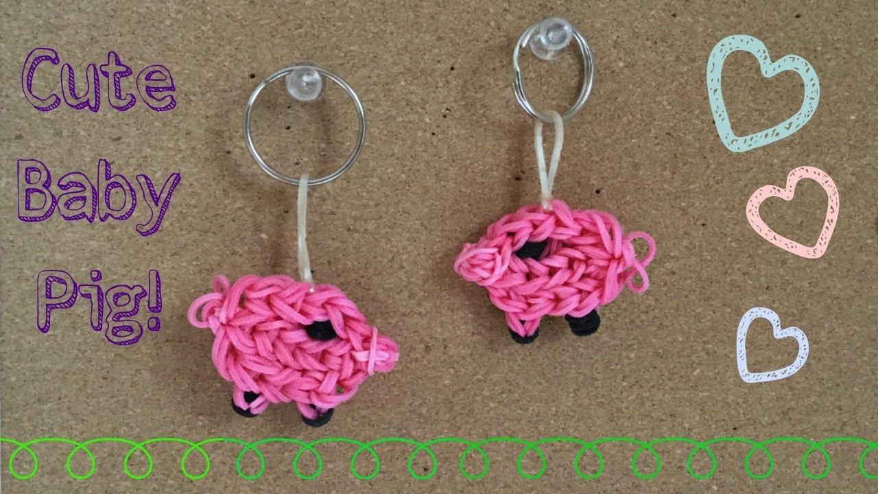 How to Make a Rainbow-Loom Cute Baby Pig - YouTube