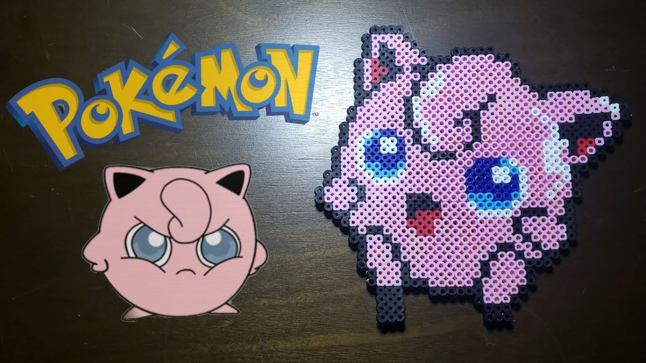 Jigglypuff Pixel Art Project (Perler Beads/Pokemon) - YouTube
