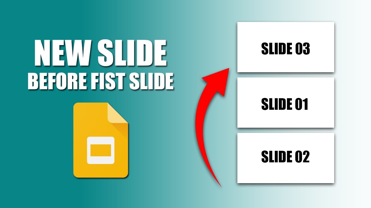 How to insert a new slide before the first slide in google slides - YouTube