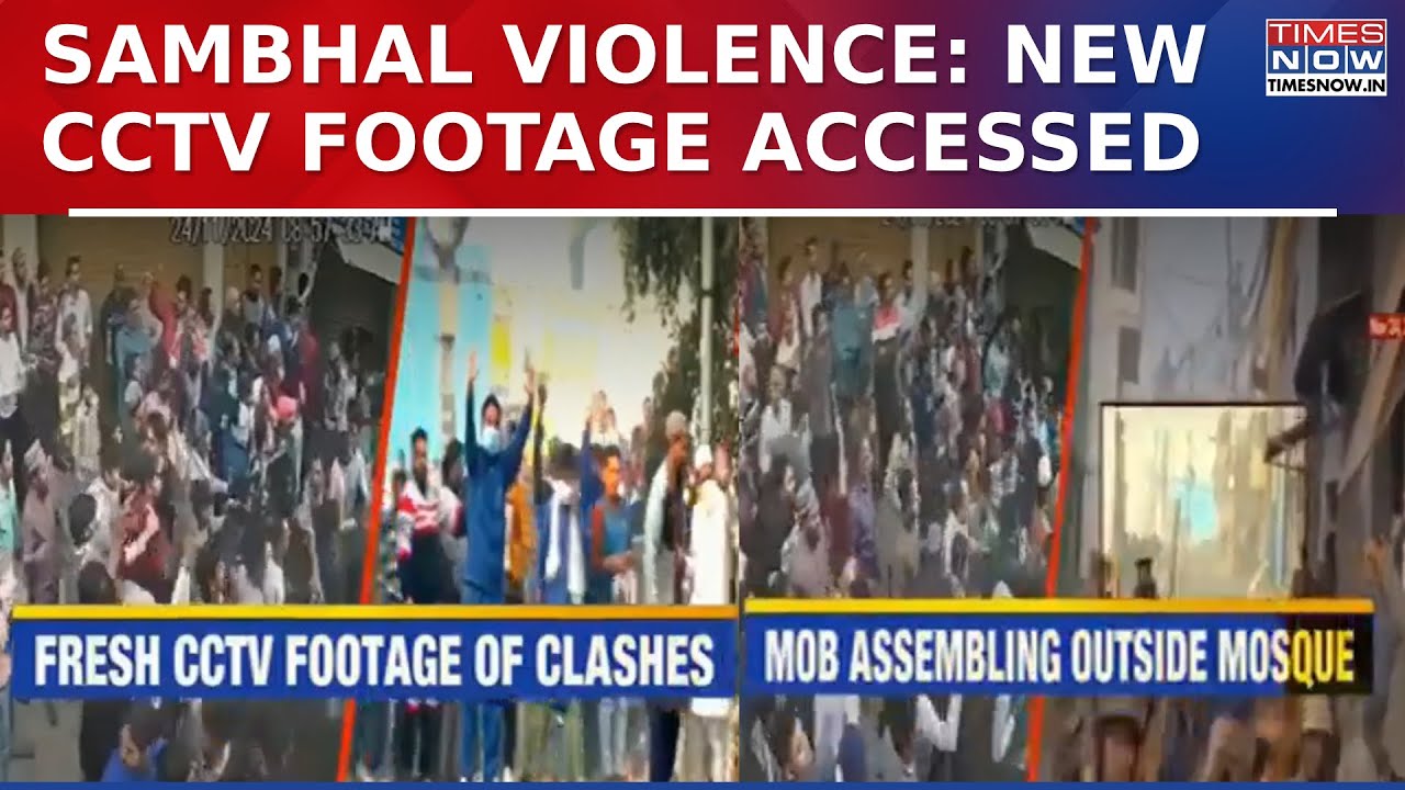 Sambhal Violence: Mob Seen Assembling Outside Mosque In Freshly ...