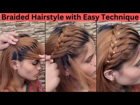 EASY BRAID TRICK FOR LONG HAIR // BRAIDED HAIRSTYLE WITH ESY TECHNIQUE - YouTube