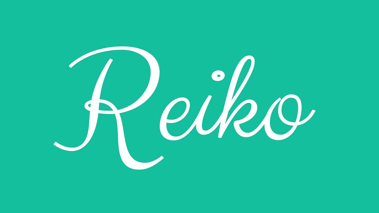 Learn how to Sign the Name Reiko Stylishly in Cursive Writing - YouTube
