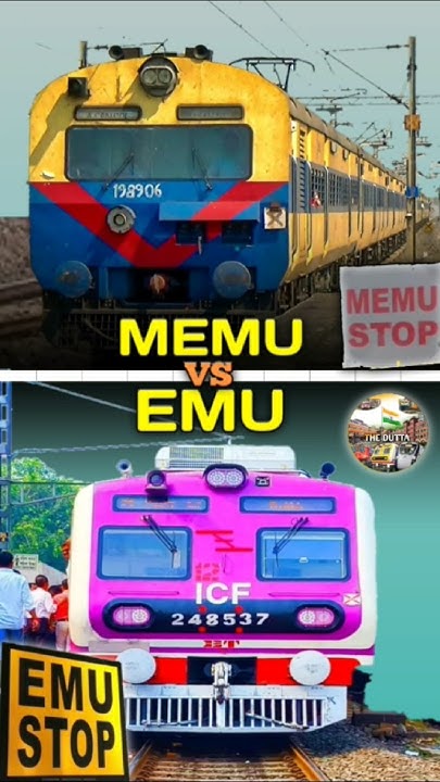 MEMU vs EMU Local Train Comparison | Indian railways | - YouTube