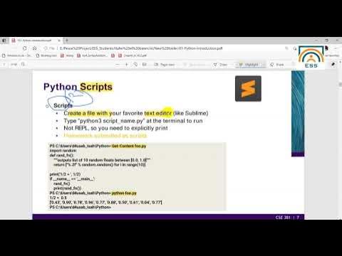 Lecture 01: slide 1 to 10 - Introduction to python - YouTube