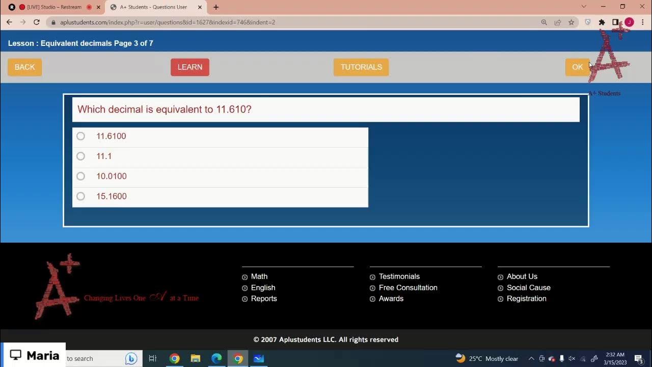 Grade 5 - Understanding decimals expressed in words, Place values in ...