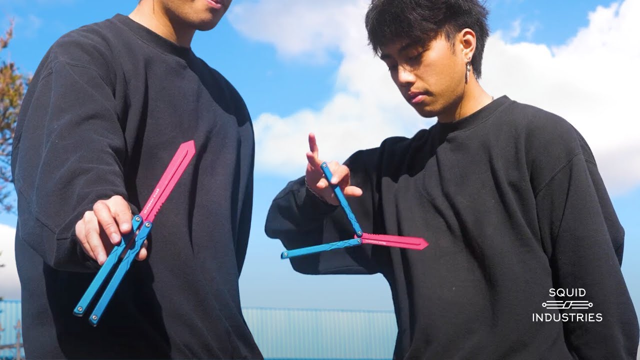 BUTTERFLY KNIFE (Balisong) Tricks | Squid Industries, Swordfish - YouTube