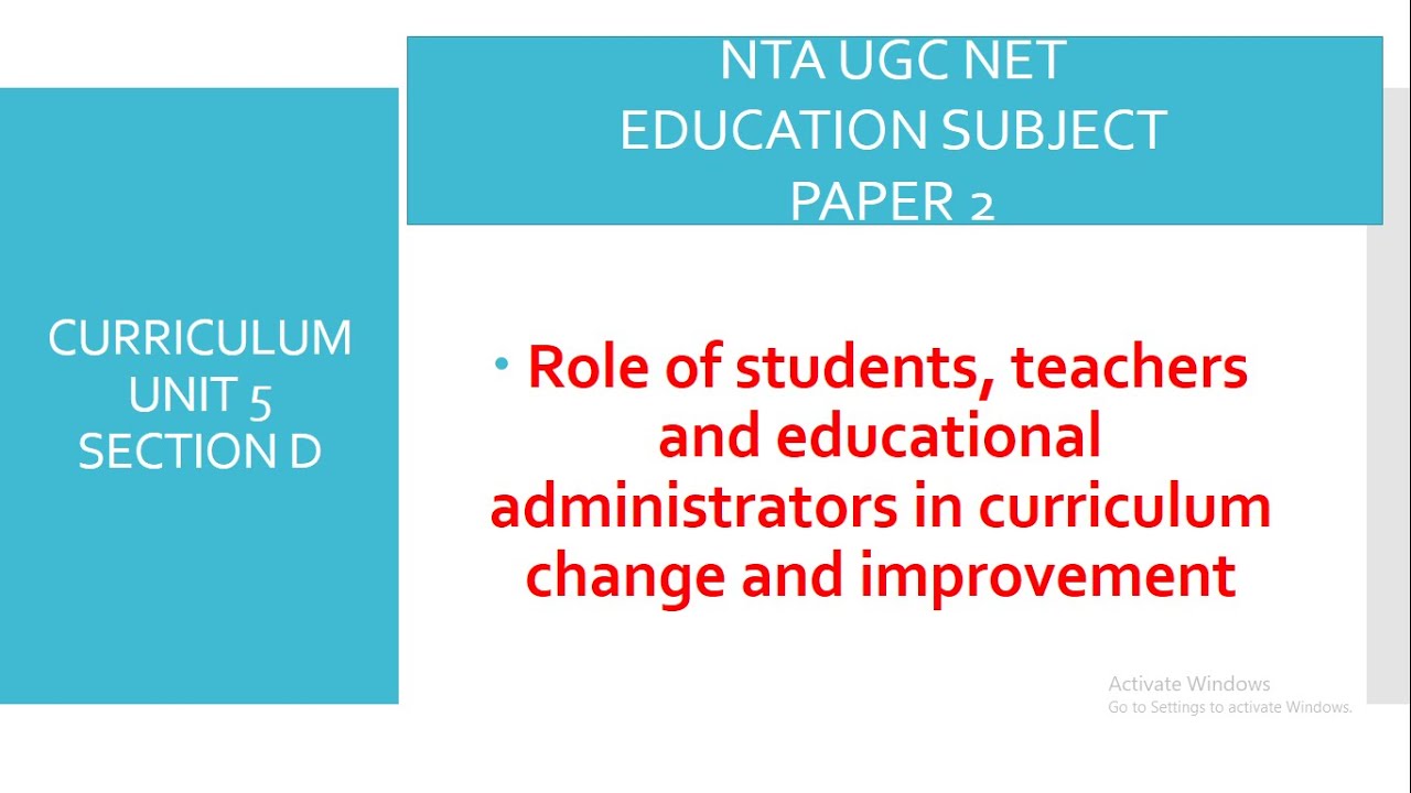 Role Of Students Teachers And Educational Administrators In Curriculum Change And Improvement role-of-students-teachers-and-educational-administrators-in-curriculum-change-and-improvement