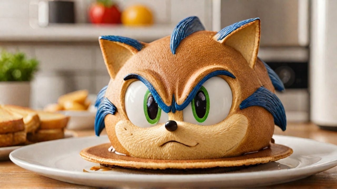 I Tried Making Art Pancakes | Sonic face Pan Cake | How to make Pan ...