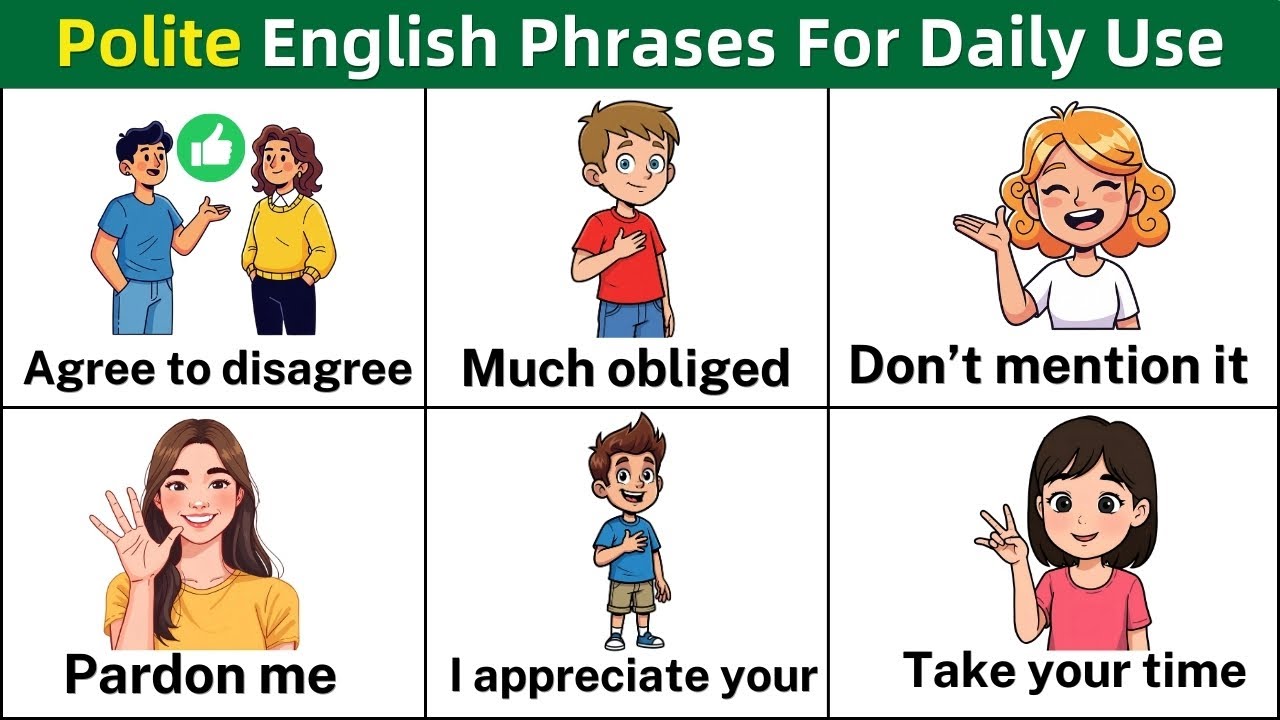 Polite English Phrases for Daily Conversations | Useful Expressions ...