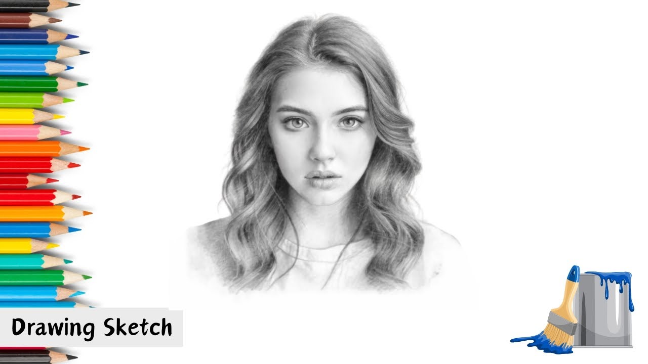 How to Draw Girl 👧 Sketch on Paper Tutorial |Kids Drawing |Chromatic Creation made for kids ...