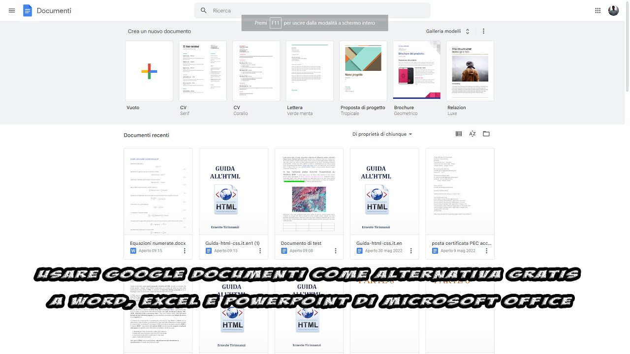 Usare Google Docs come alternativa gratuita a Word, Excel e Powerpoint ...