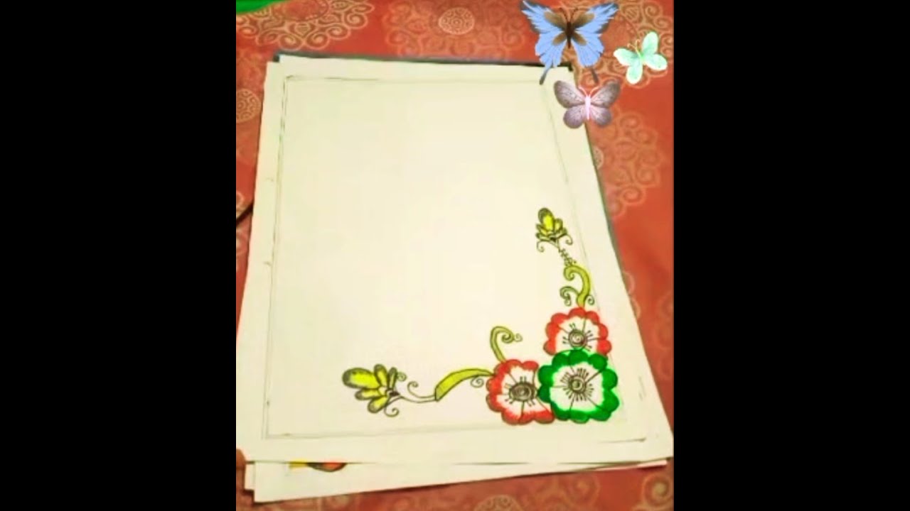 project design simple | project design flower - YouTube