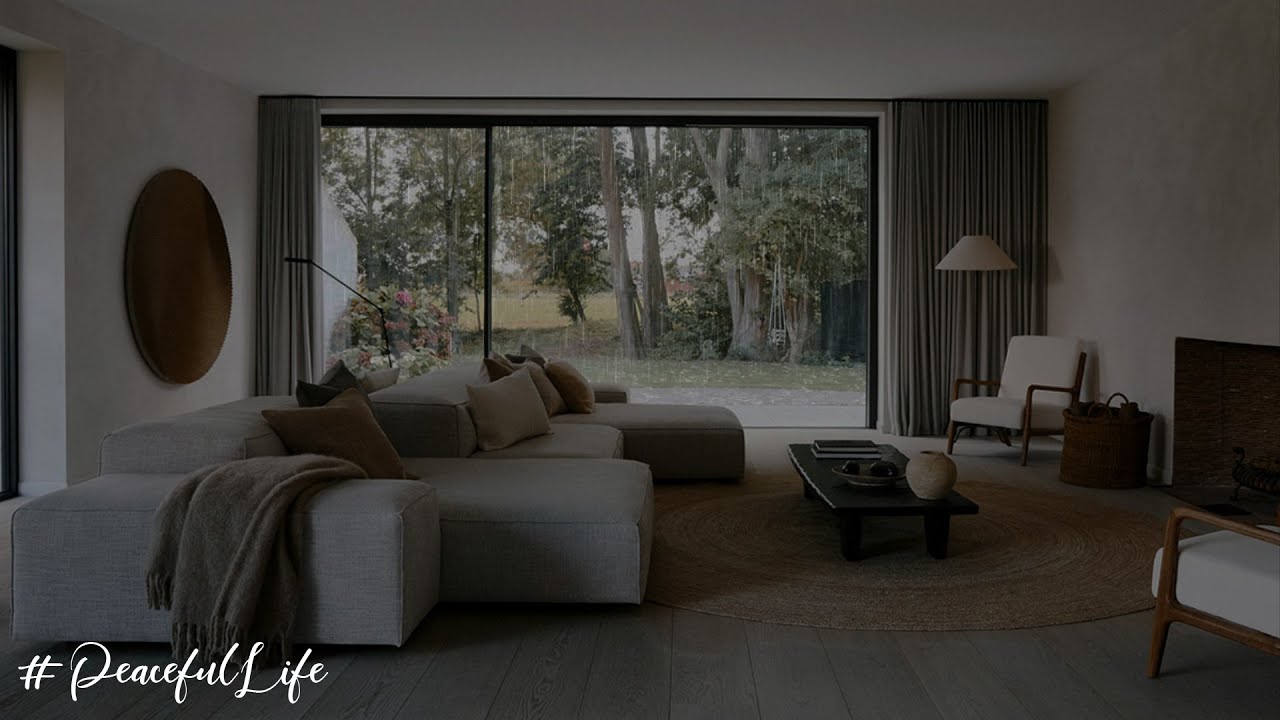 On A Rainy Day, In The Living Room | Rain On Window, Sounds for ...