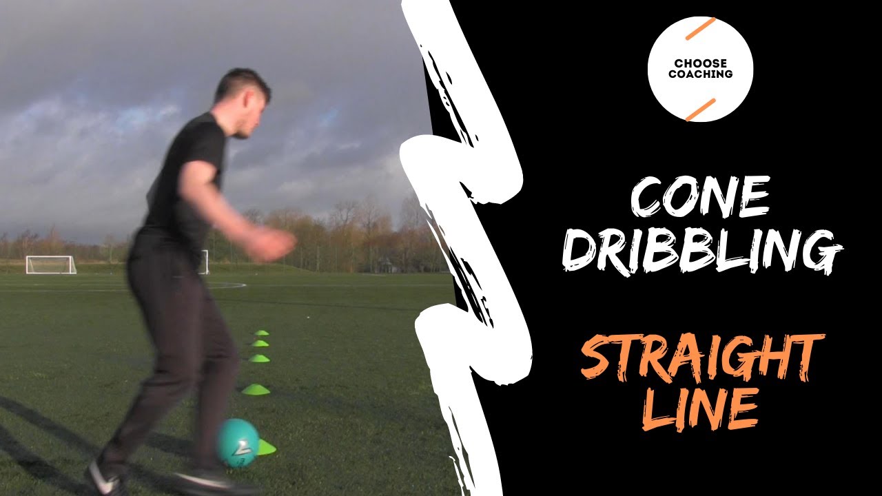Football - Cone Dribbling Straight Line - YouTube