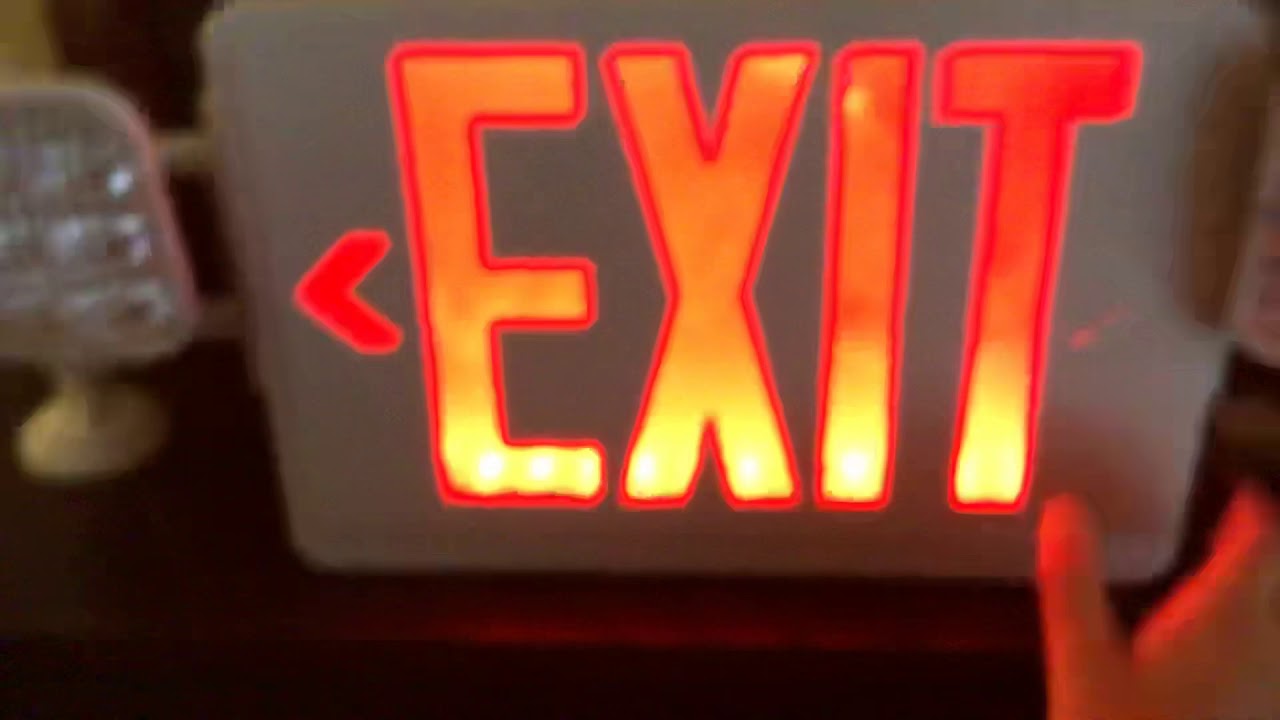 exit sign setup up 13 - YouTube