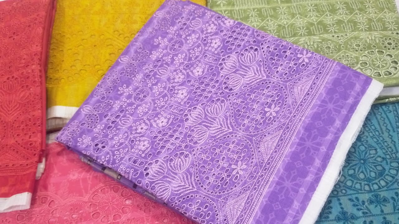 Luxury Chikankari Boring Embroidery Lawn 😱 / faisalabad wholesale ...