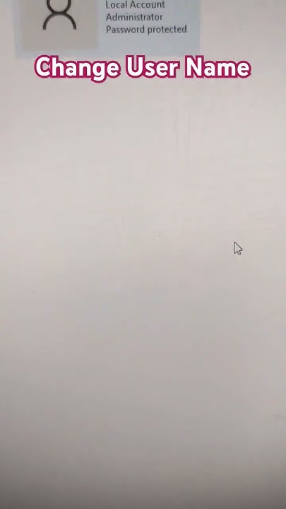 how to change user name in laptop / Pc#shorts #education #viralvideo #fyp #computereducation # ...