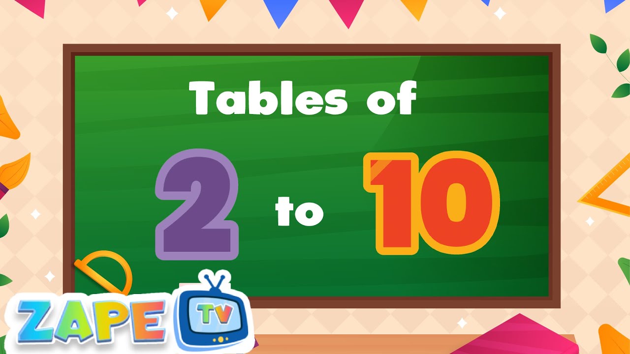 Learn Tables 2-10 | Multiplication Tables For Kids | Easy & Fun Multiplication for Kids | Zape ...